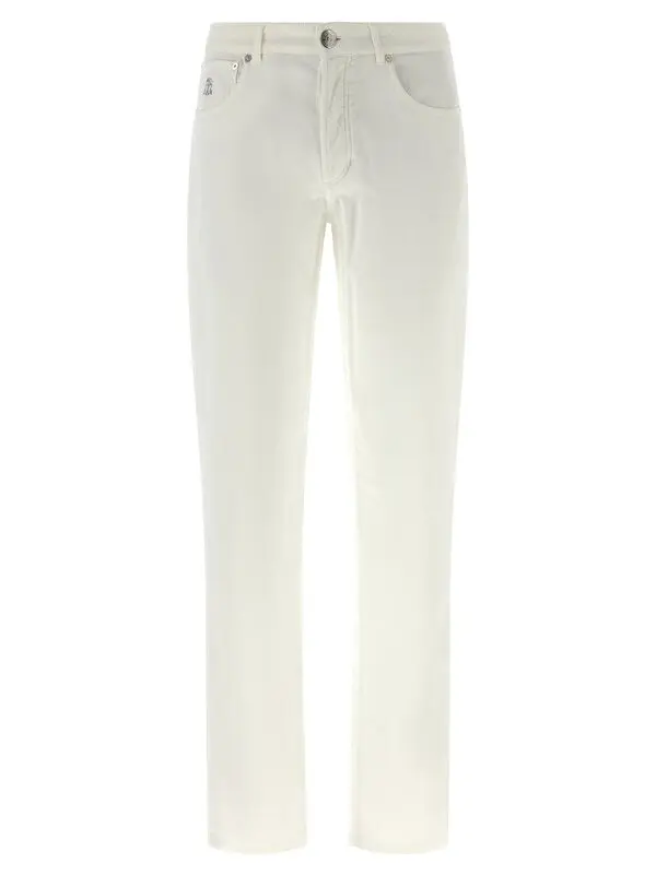 Brunello Cucinelli Velvet Pants - White