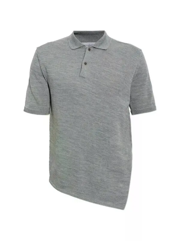Comme Des Garçons Asymmetric Wool Polo Shirt