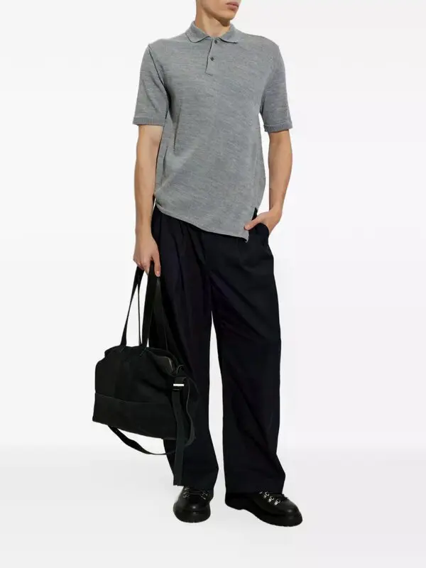 Comme Des Garçons Asymmetric Wool Polo Shirt