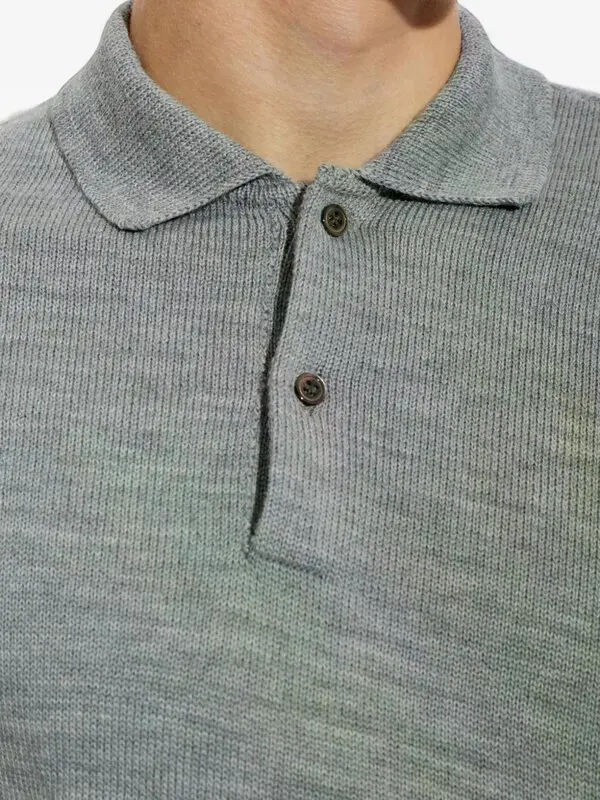 Comme Des Garçons Asymmetric Wool Polo Shirt
