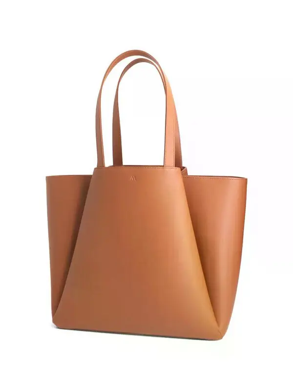KAAI Large Pyramid Leather Tote Bag - Brown