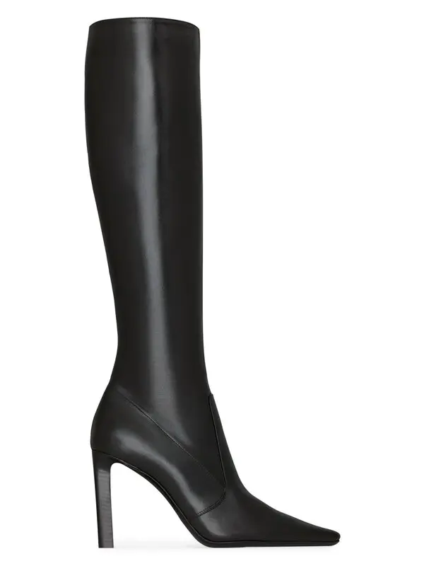 Saint Laurent Francoise Boots In Smooth Leather - Black