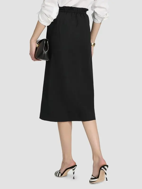 Staud Shore Cotton Midi-skirt