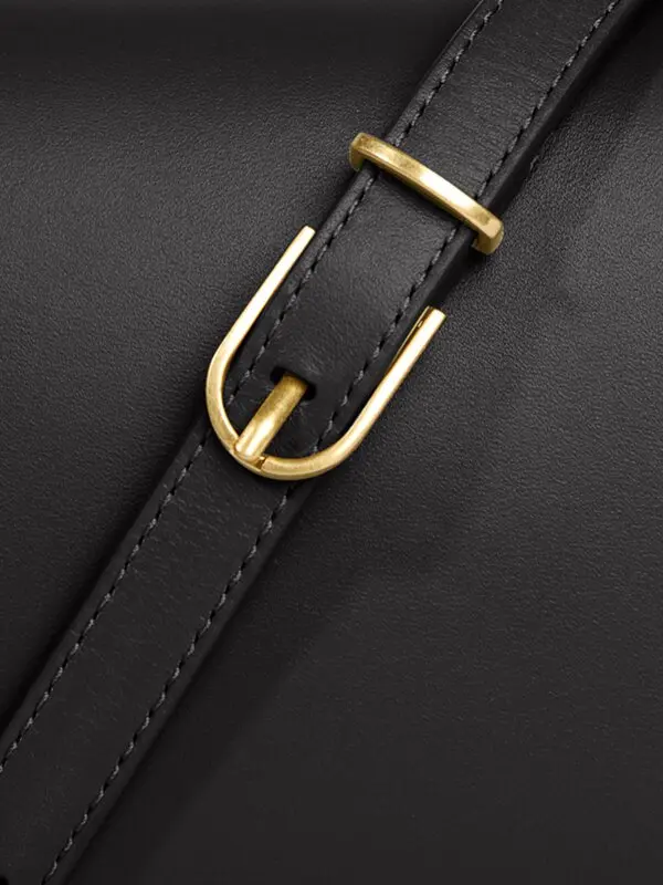 Vince Leather Crossbody Wallet - Black