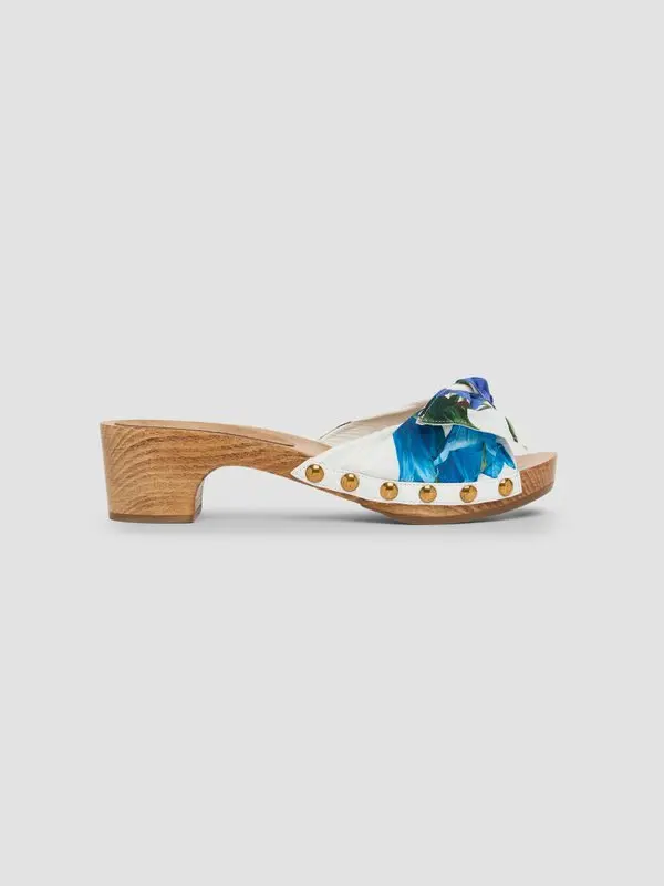 Dolce & Gabbana Floral Studded Platform Sandals - Multi