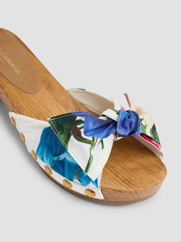 Dolce & Gabbana Floral Studded Platform Sandals