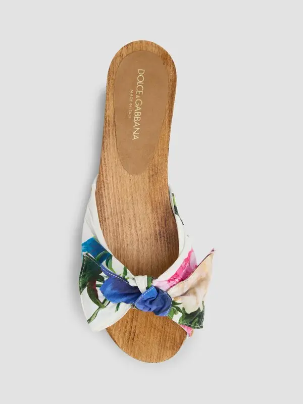 Dolce & Gabbana Floral Studded Platform Sandals