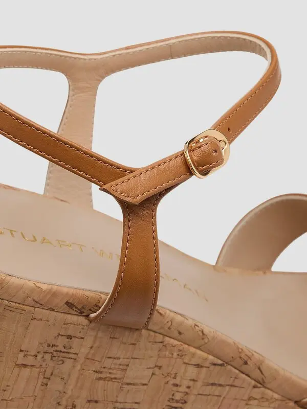 STUART WEITZMAN Dayna 65mm Wedge Leather Sandals