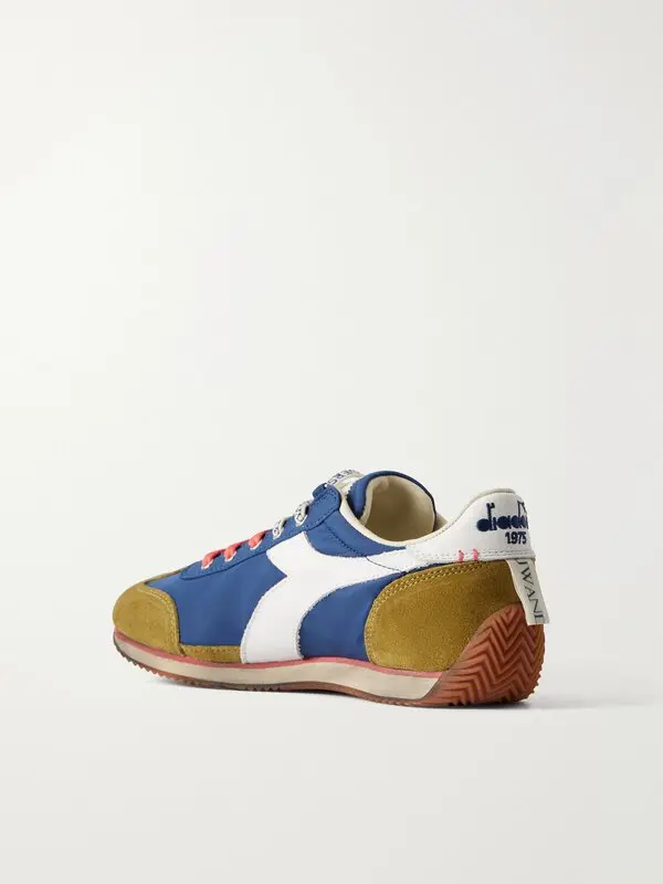 JW Anderson Diadora Equipe Leather And Suede-trimmed Shell Sneakers