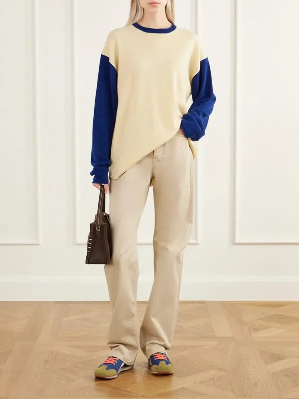 JW Anderson Diadora Equipe Leather And Suede-trimmed Shell Sneakers