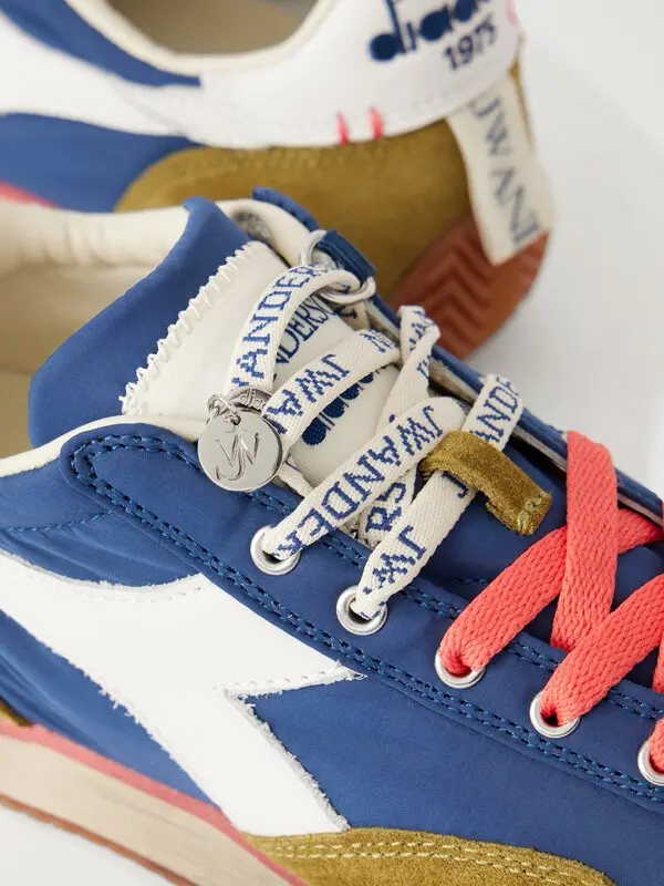 JW Anderson Diadora Equipe Leather And Suede-trimmed Shell Sneakers