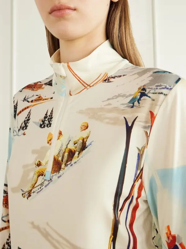 Bogner Beline Printed Stretch-shell Zip-up Base Layer