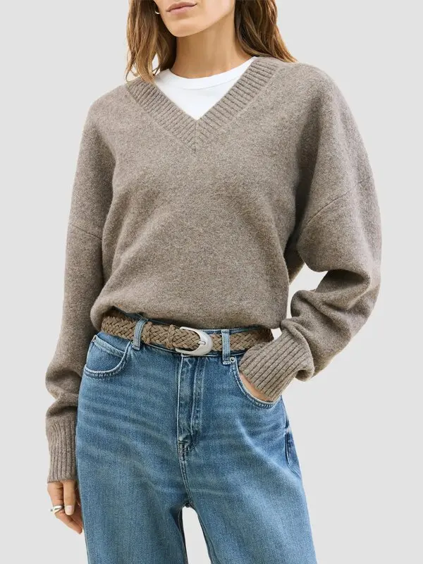 NAGHEDI Sonora Striped Suede Woven Belt - Bluff