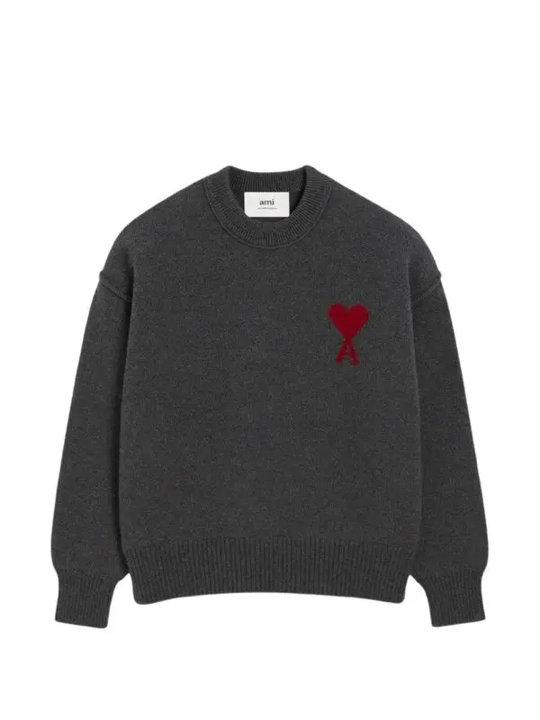 AMI Paris De Coeur Wool Crewneck Sweater