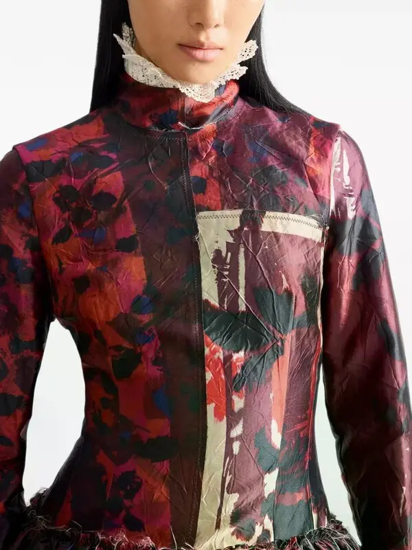 Erdem Floral-print Dropped-waist Dress - Red