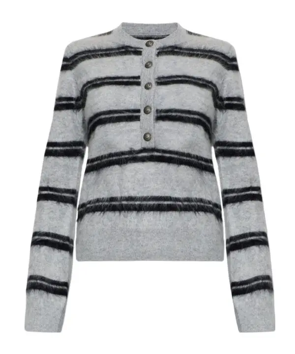 Zadig&Voltaire Voltaire Mandala Striped Cardigan - Gray