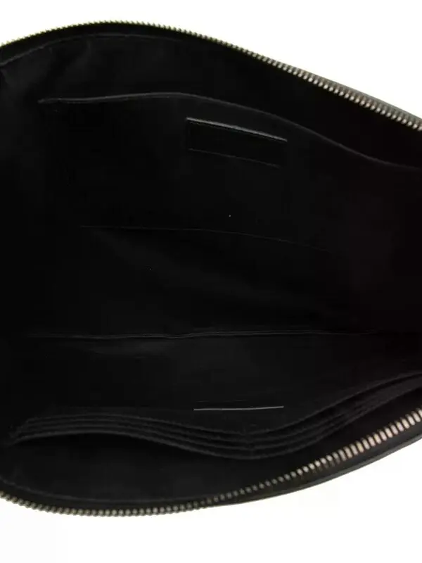 Saint Laurent 2017 Croc Embossed Leather Document Holder Clutch Bag