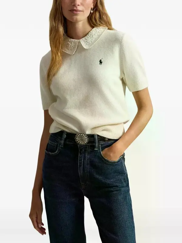 Polo Ralph Lauren Lace-collar Wool T-shirt