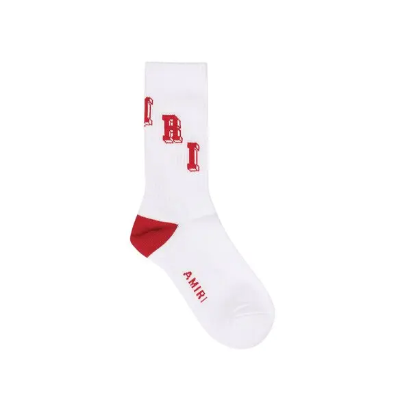 Amiri Red Collegiate Tube Socks 'white - Multicolor
