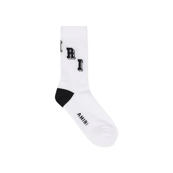 Amiri Black Collegiate Tube Socks 'white