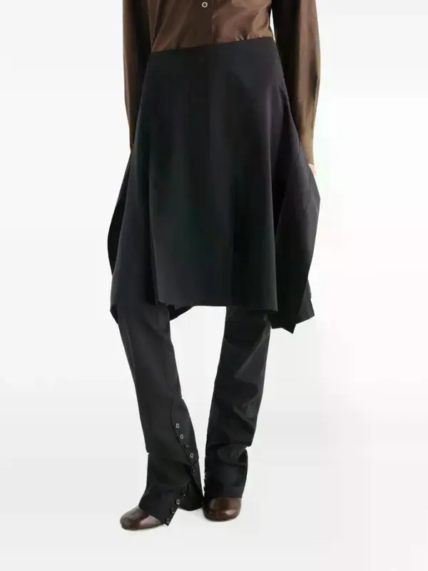 LEMAIRE Pleated Skirt In Wool And Mohair Cloth
