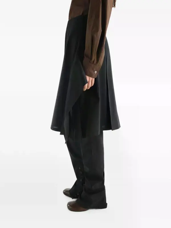 LEMAIRE Pleated Skirt In Wool And Mohair Cloth