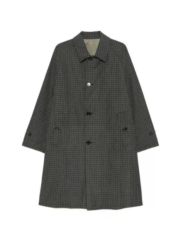 Mackintosh Balfield Reversible Check-pattern Raglan-sleeve Coat