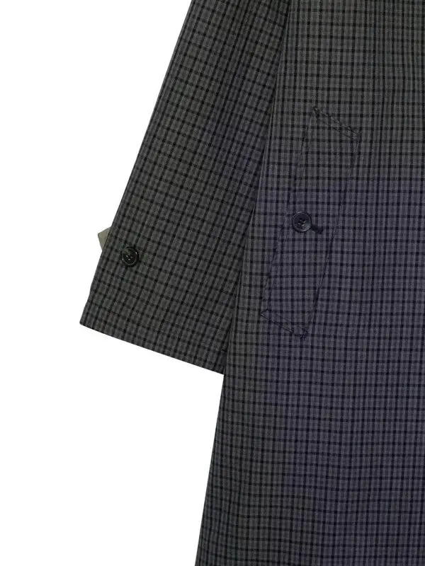 Mackintosh Balfield Reversible Check-pattern Raglan-sleeve Coat