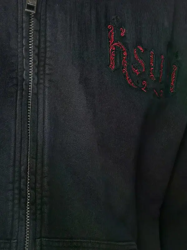 Ksubi Paise Embroidered Zip-up Hoodie