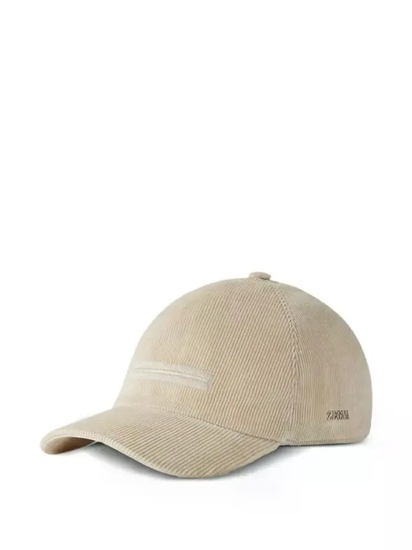 Zegna White Cashco Baseball Cap - Neutrals