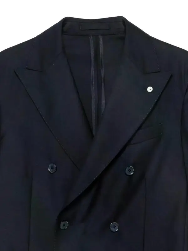 L.B.M. 1911 Double-breasted Peak-lapel Blazer