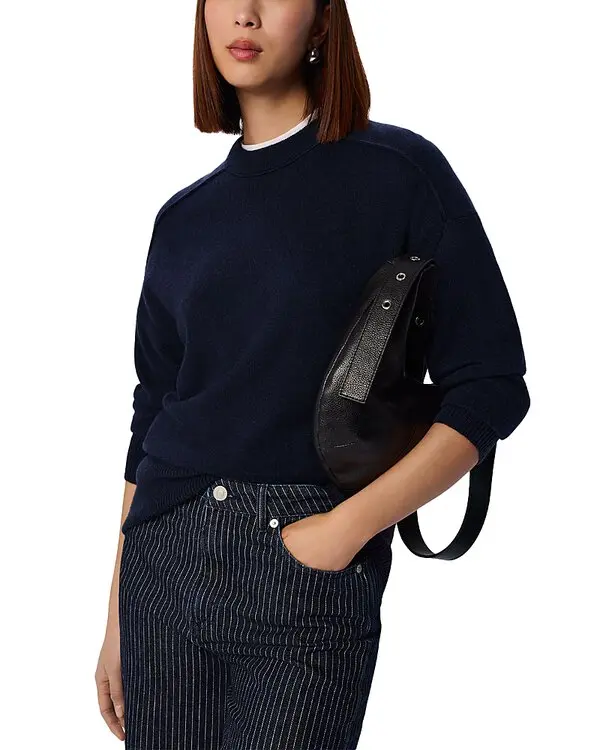 Whistles Cashmere Raglan Sleeve Sweater - Navy