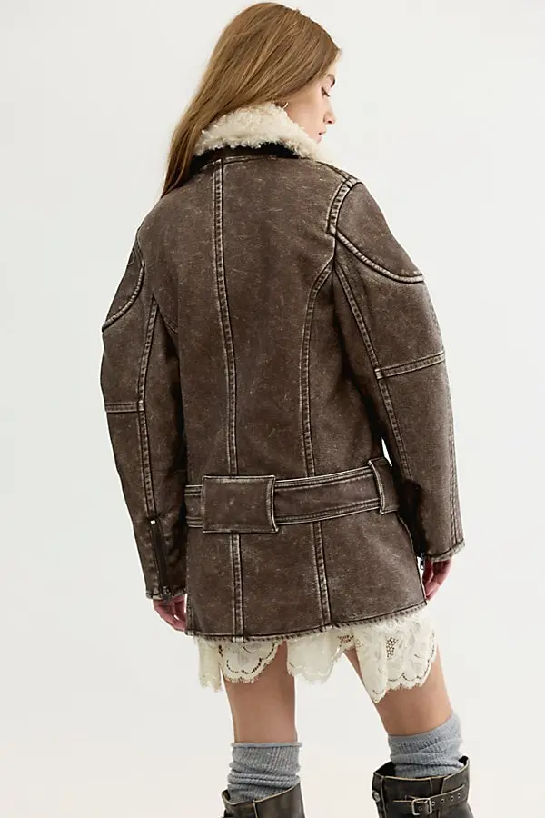Free People Diesel G-eyser Aviator Jacket