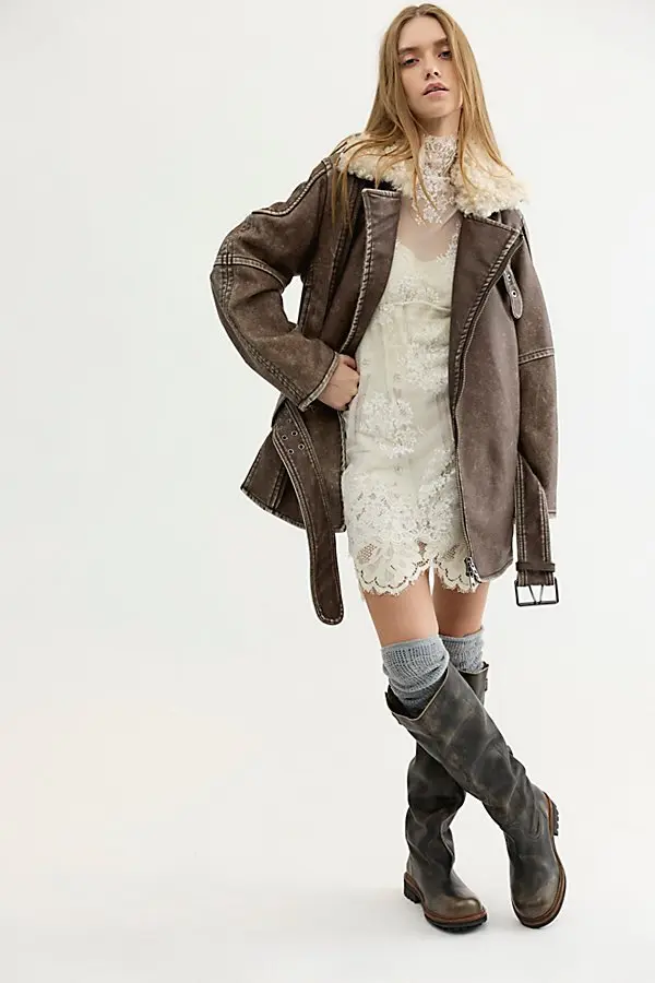 Free People Diesel G-eyser Aviator Jacket