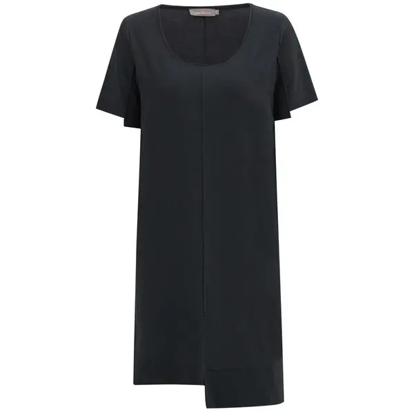 PERALUNA Fine Knitted Mini Summer Dress In Anthracite - Grey