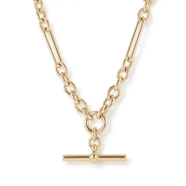 HYE JANE JEWELRY Kin T-bar Necklace With Simone Chain - Gold