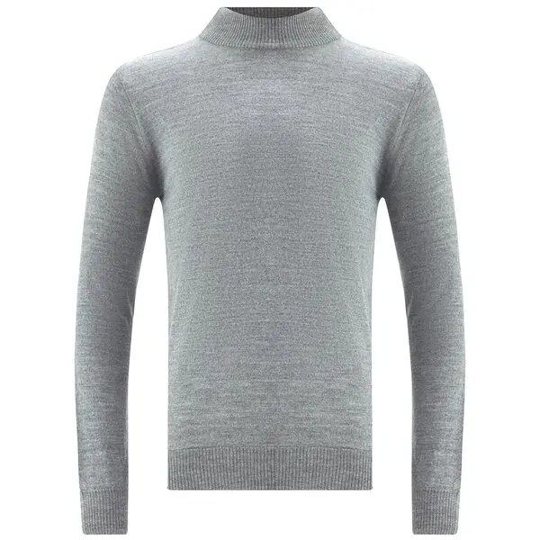 PERALUNA Mock Neck Basic Knitwear Pullover