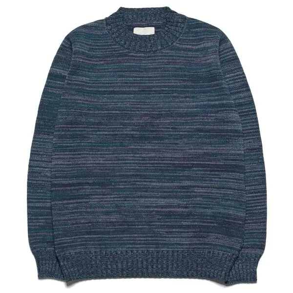 PERALUNA Dieter Knit O-neck Pure Organic Cotton Knit Jumper - Green/blue