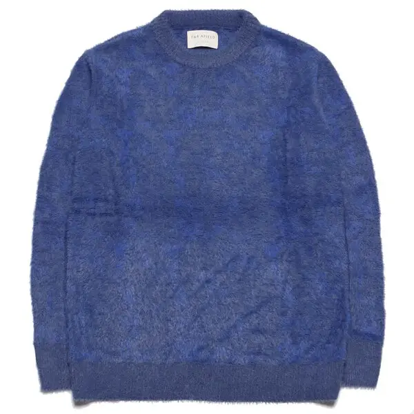 PERALUNA Eclipse Knit Fully Tie Die Fluffy Jumper For In Cobalt - Blue