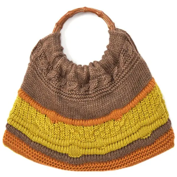PERALUNA Joi Bag Knitwear Bag/ Melange - Brown