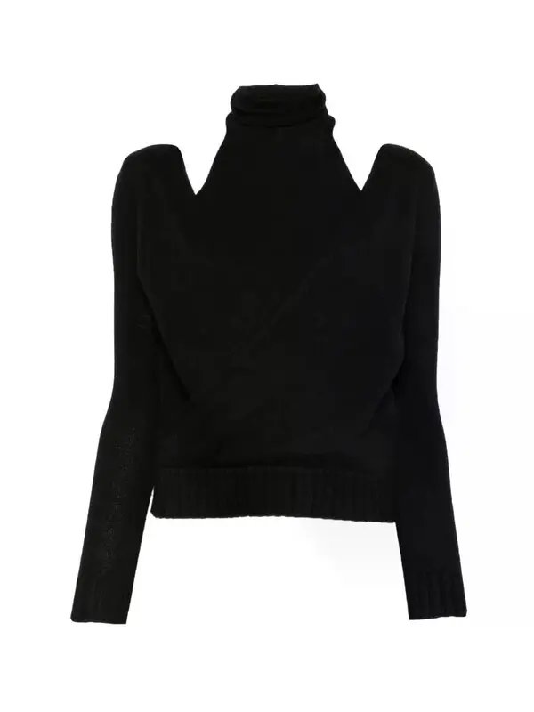 Gimaguas Cut-out Wrap-style Sweater - Blue