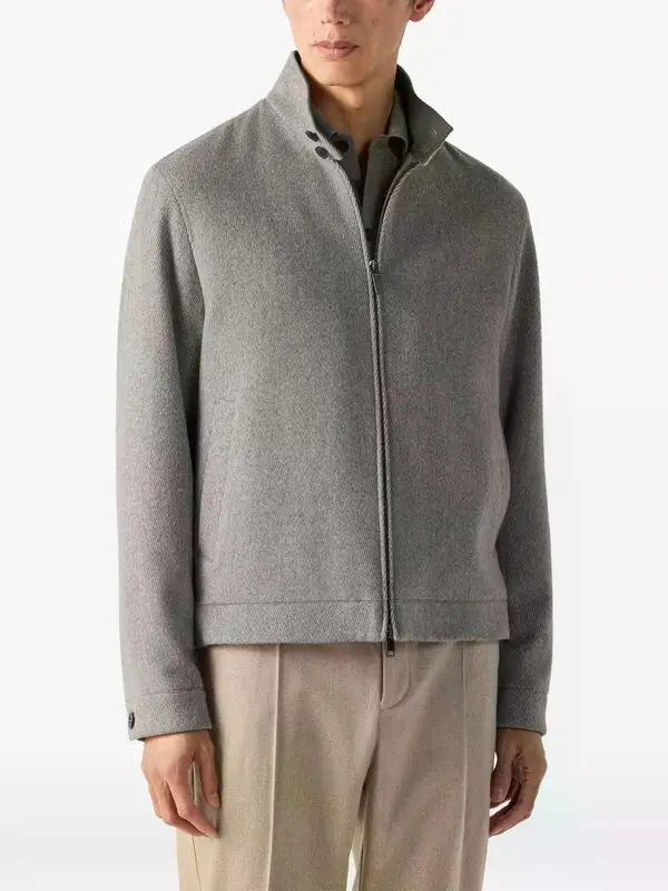 Zegna Mélange Wool And Cashmere Blouson