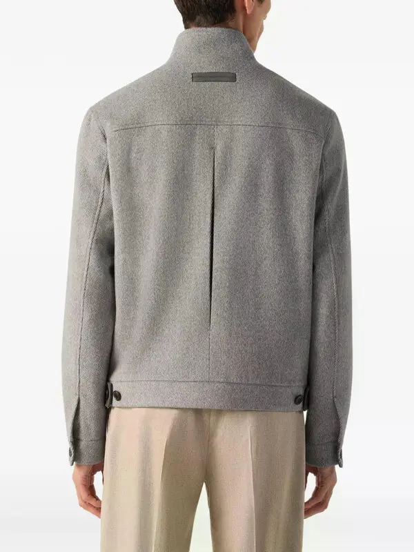 Zegna Mélange Wool And Cashmere Blouson