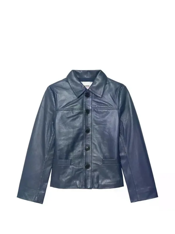 Zadig&Voltaire Liamys Leather Jacket - Blue