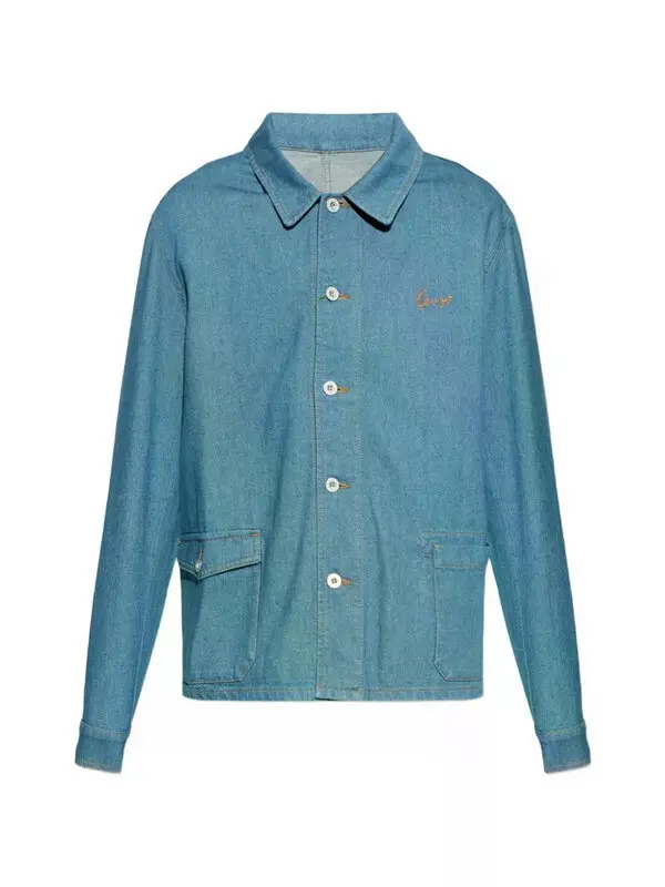 Kenzo Embroidered-logo Denim Jacket