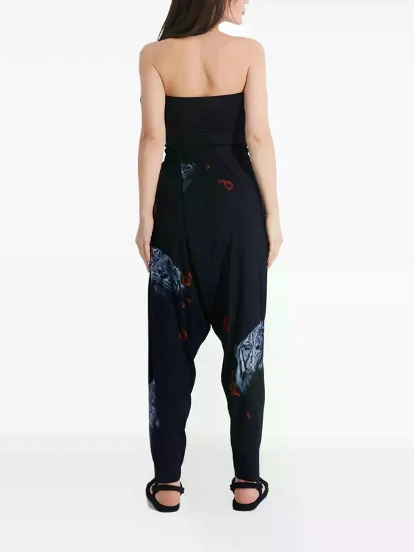 TESSITURA Tiger-print Drop-crotch Tapered Trousers