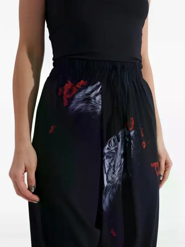 TESSITURA Tiger-print Drop-crotch Tapered Trousers