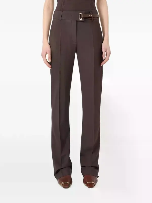 Sportmax Belted Pressed-crease Trousers