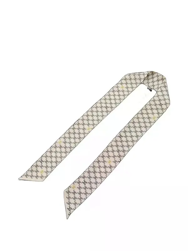 Celine 2010s Lavalliere Triomphe-pattern Scarf