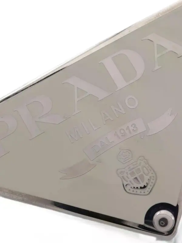 Prada 2010s Triangle Logo Belt Buckle